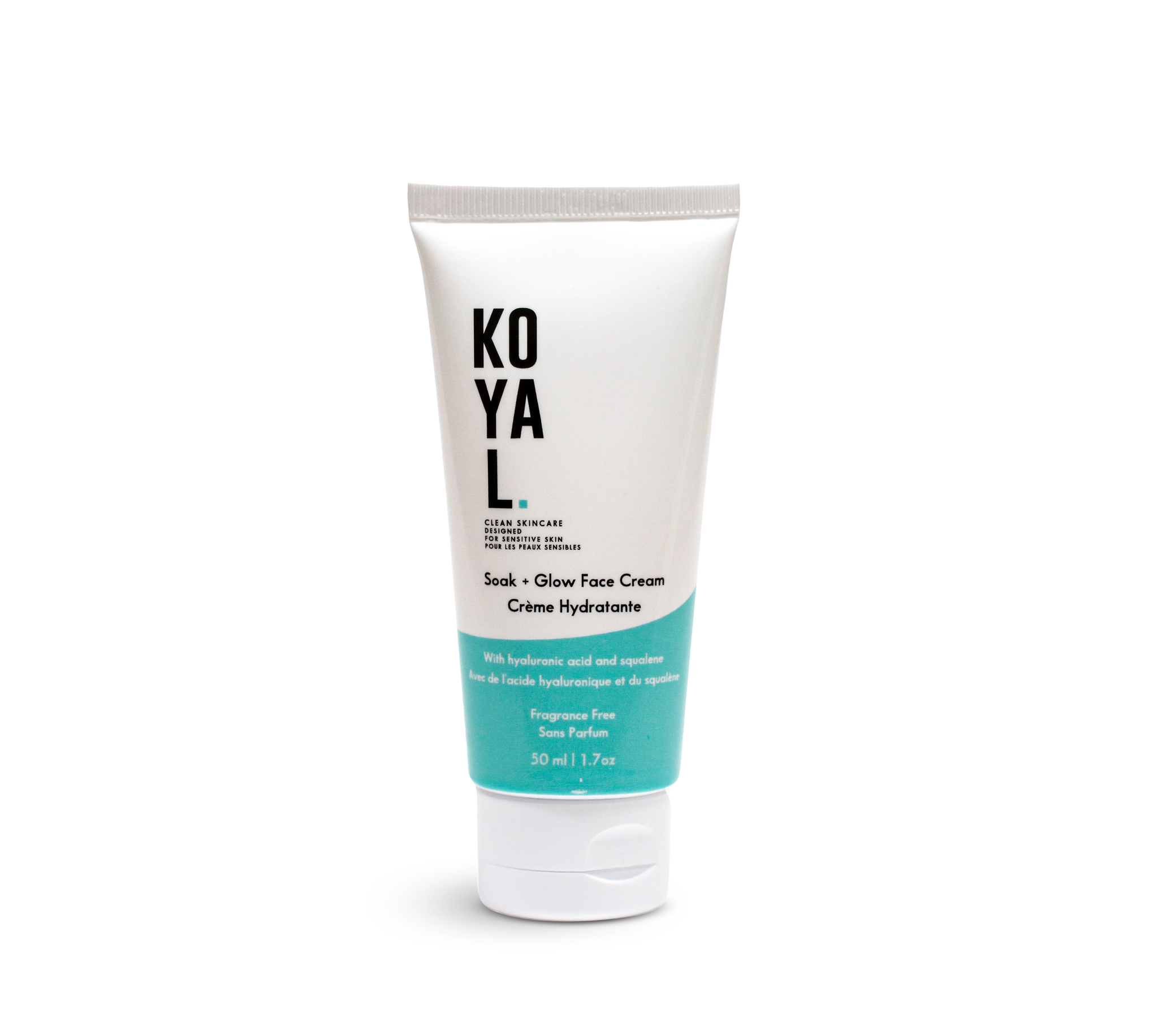 Soak + Glow Face Cream with Hyaluronic Acid and Squalene for Sensitive ...